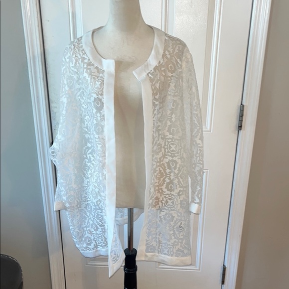 Ruby Rd. | Jackets & Coats | Ruby Rd Womens White Lace Womens Cardigan ...